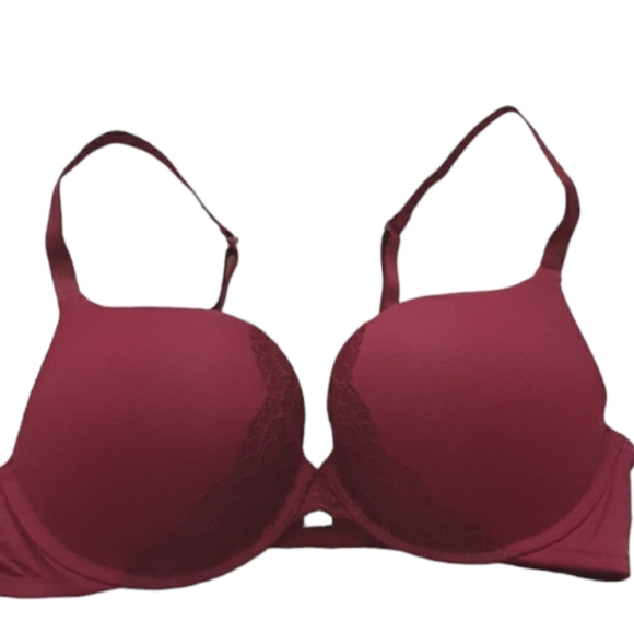 Auden | Intimates & Sleepwear | Auden Wine Pushup Plunge Underwire Bra ...